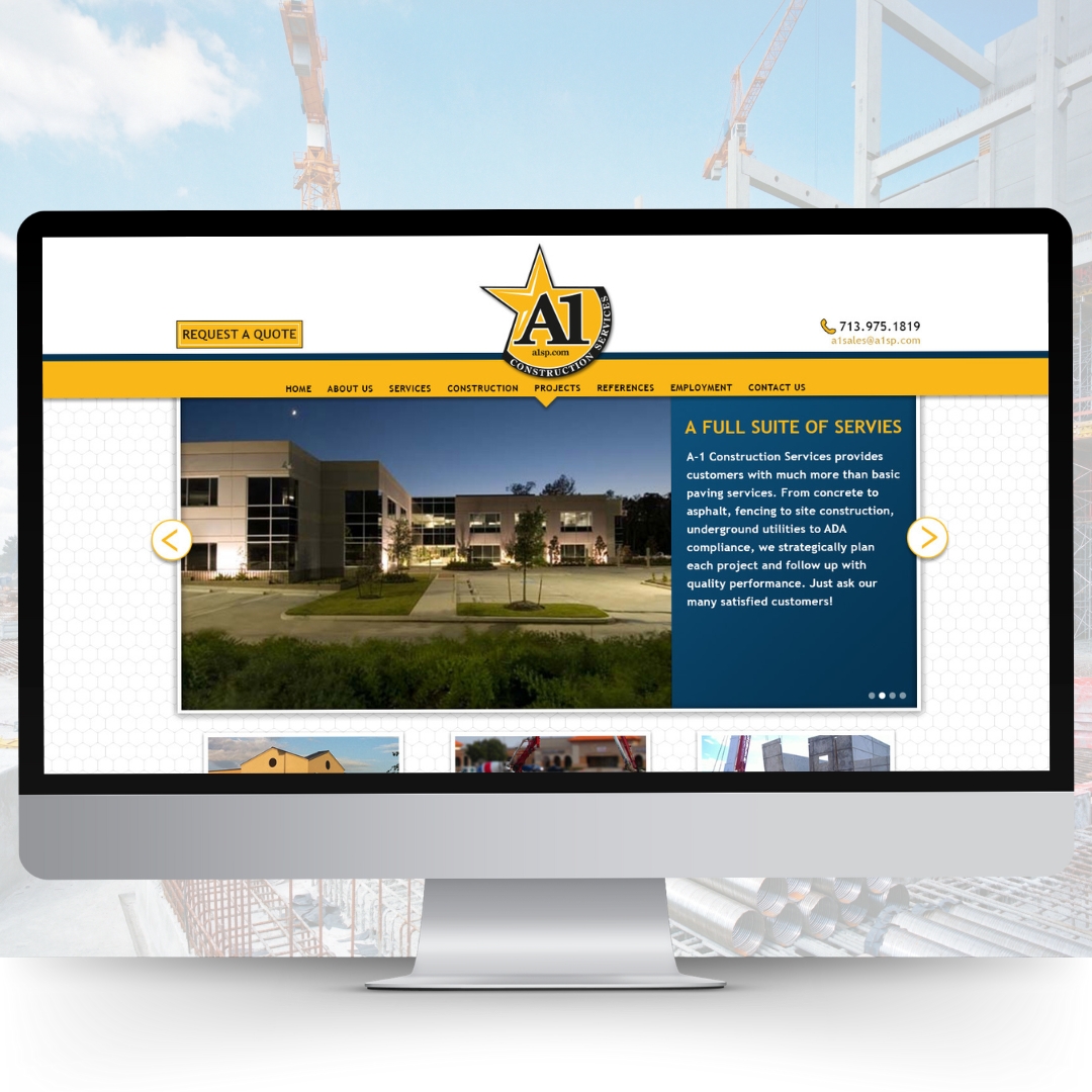 A1 Construction Web Design - Elle Creative