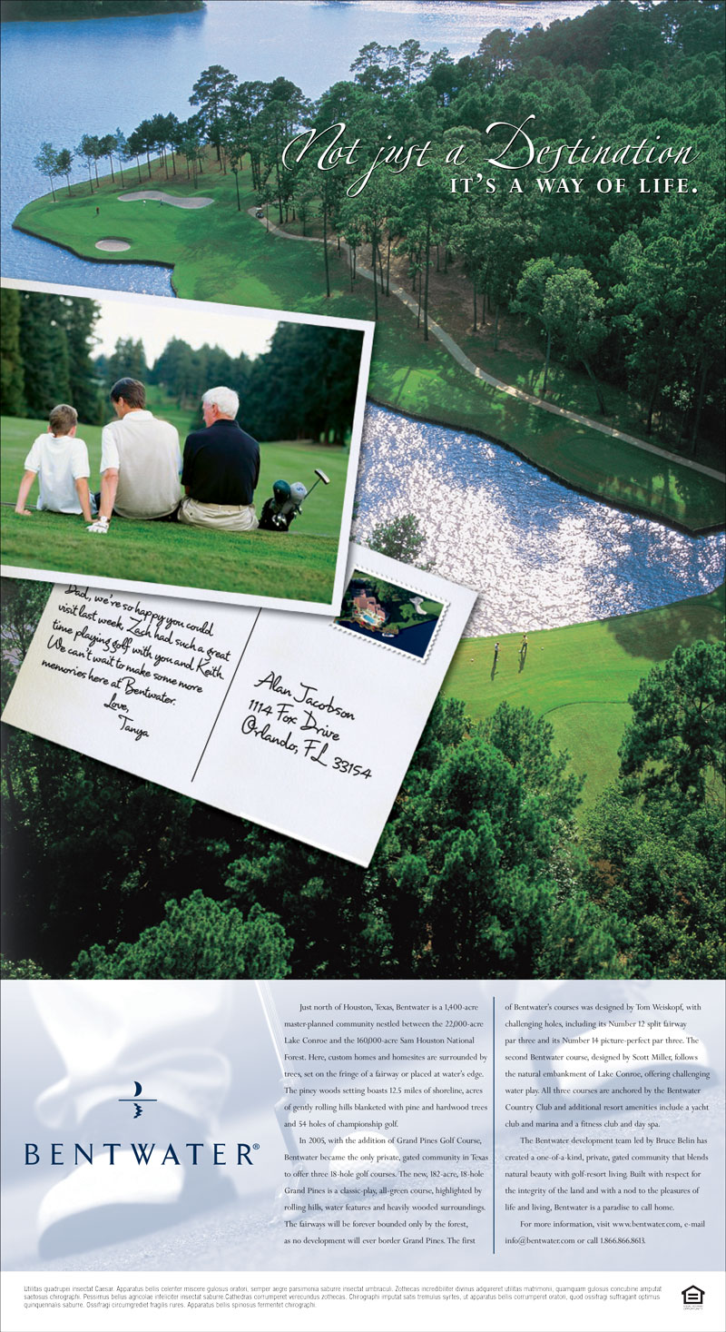 Bentwater Destination Ads - Elle Creative