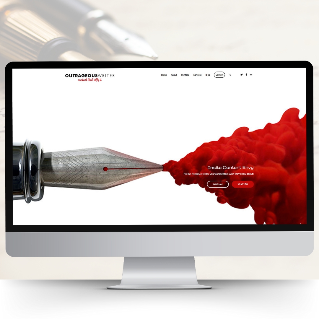 Outrageous Writer Web Design - Elle Creative