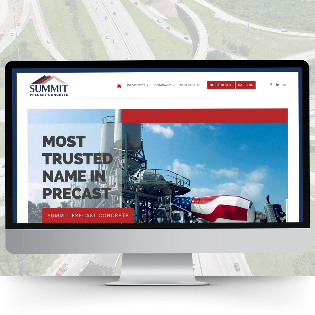 Summit Precast Concrete Web Design - Elle Creative