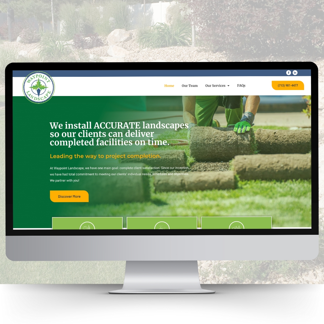 Waypoint Landscaping Web Design - Elle Creative